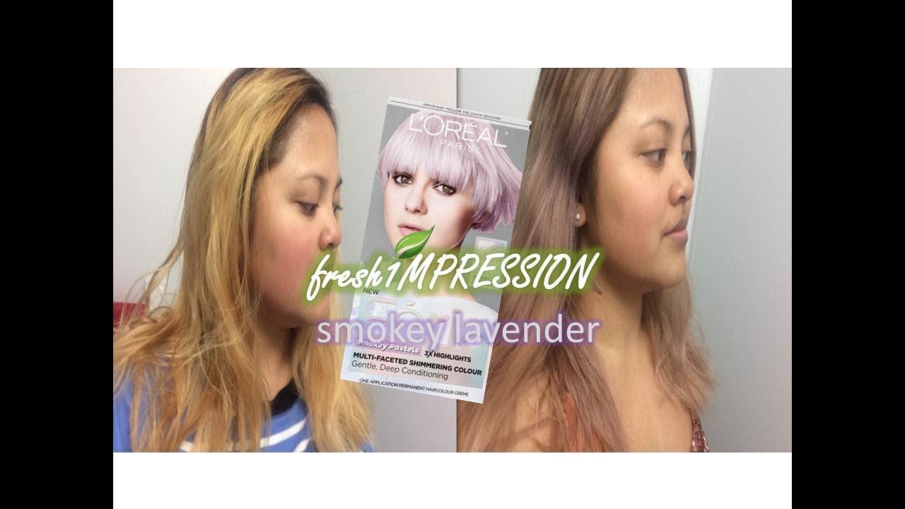 FRESH1MPRESSION || L'oreal Smokey Lavender hair dye - YouTube