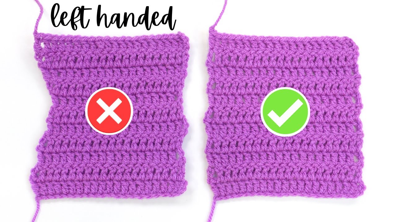 LEFT HANDED CROCHET: Start and ends rows - YouTube