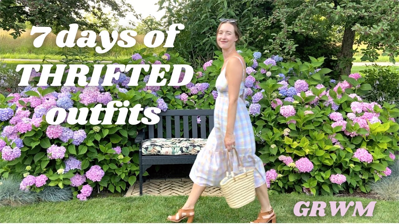 GRWM: Wearing ONLY THRIFTED clothes for an entire week! ~11 looks ...