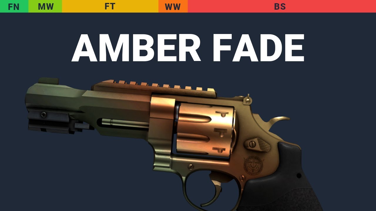 R8 Revolver Amber Fade - Skin Float And Wear Preview - YouTube