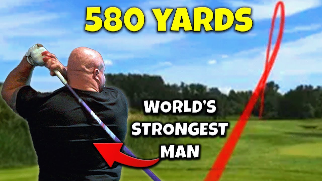 World’s Strongest Man Attends Long Drive Tournament - YouTube