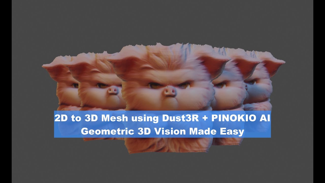 BSLIVE Pinokio Dust3R to turn 2D into 3D Mesh - YouTube