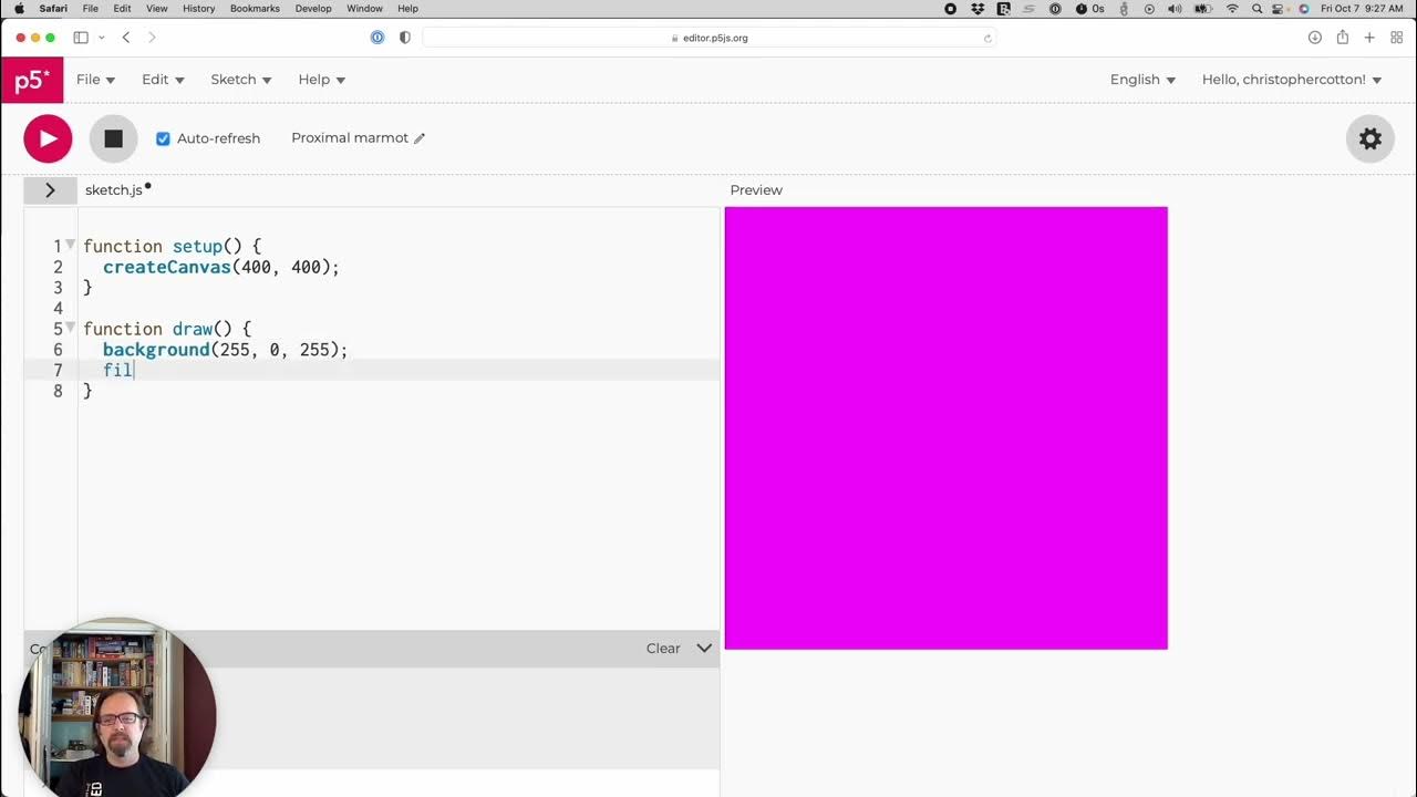 How To Use The P5js Editor To Write Code Youtube 0624