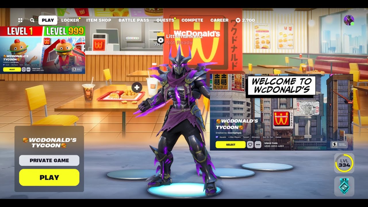 Fortnite | Creator Made | Build your WcDonalds Restaurant | Anime ...