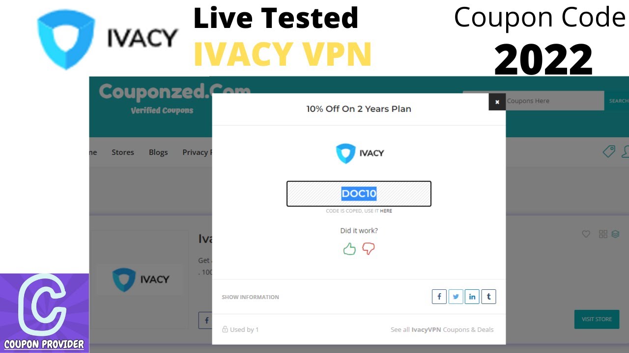 90% Off Lifetime VPN - Ivacy VPN Coupon Code & Deals - Coupon Provider ...