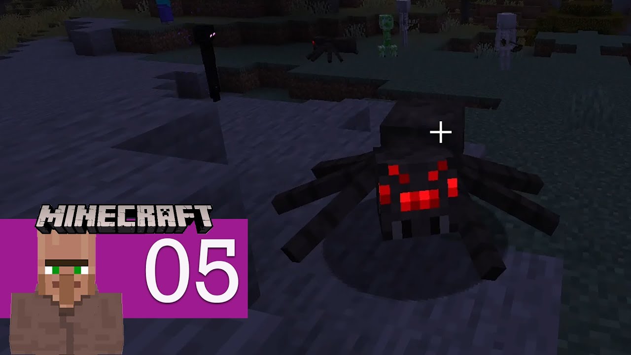 Spider Hunt || Minecraft Village Challenge Let's Play - Part 5 - YouTube