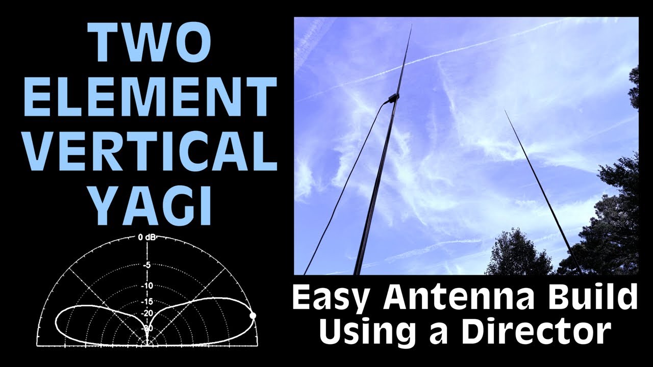 Two Element Vertical Yagi Antenna - Easy Build Using a Director - YouTube