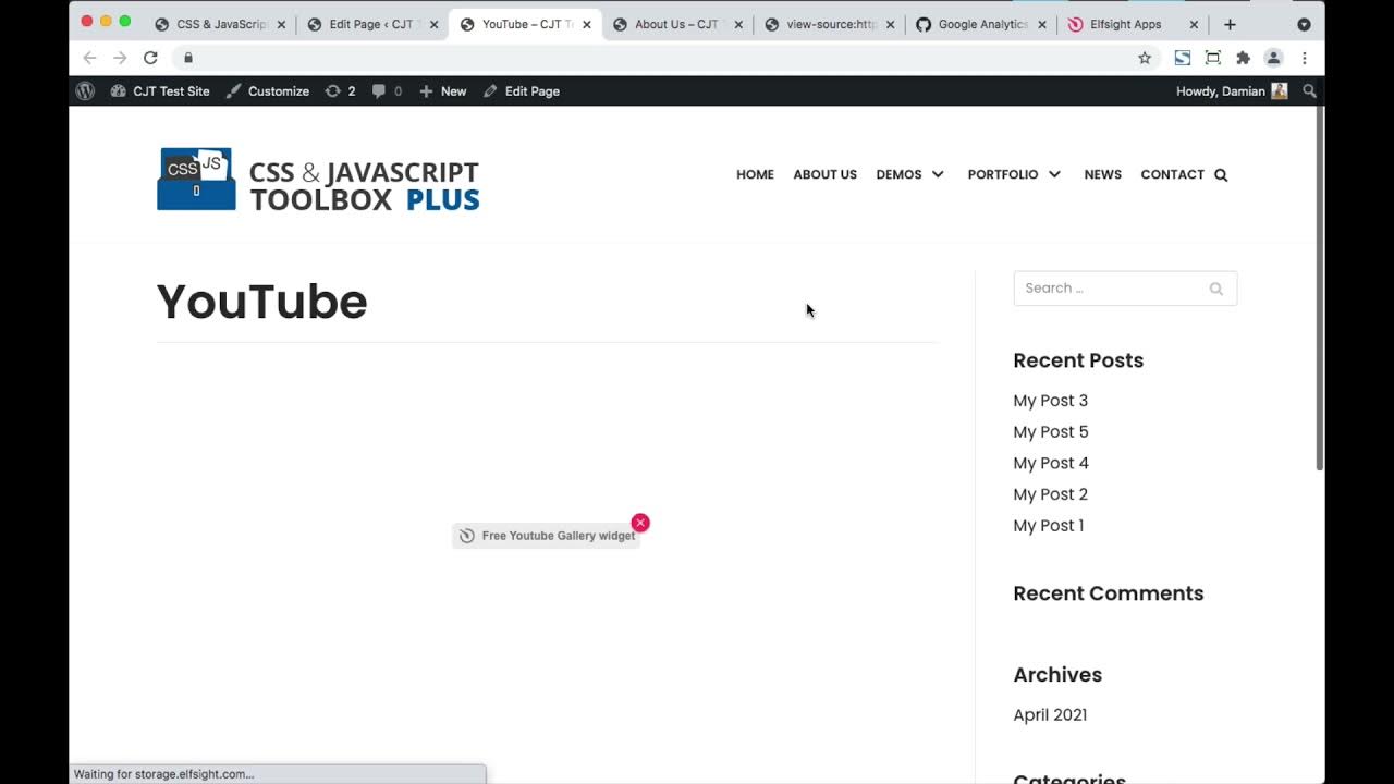 CSS & JavaScript Toolbox PLUS WordPress plugin demo - YouTube