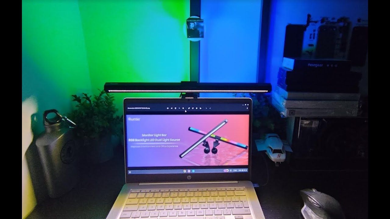 Quntis Monitor Light bar with RGB Backlight review #Quntis #RGB - YouTube
