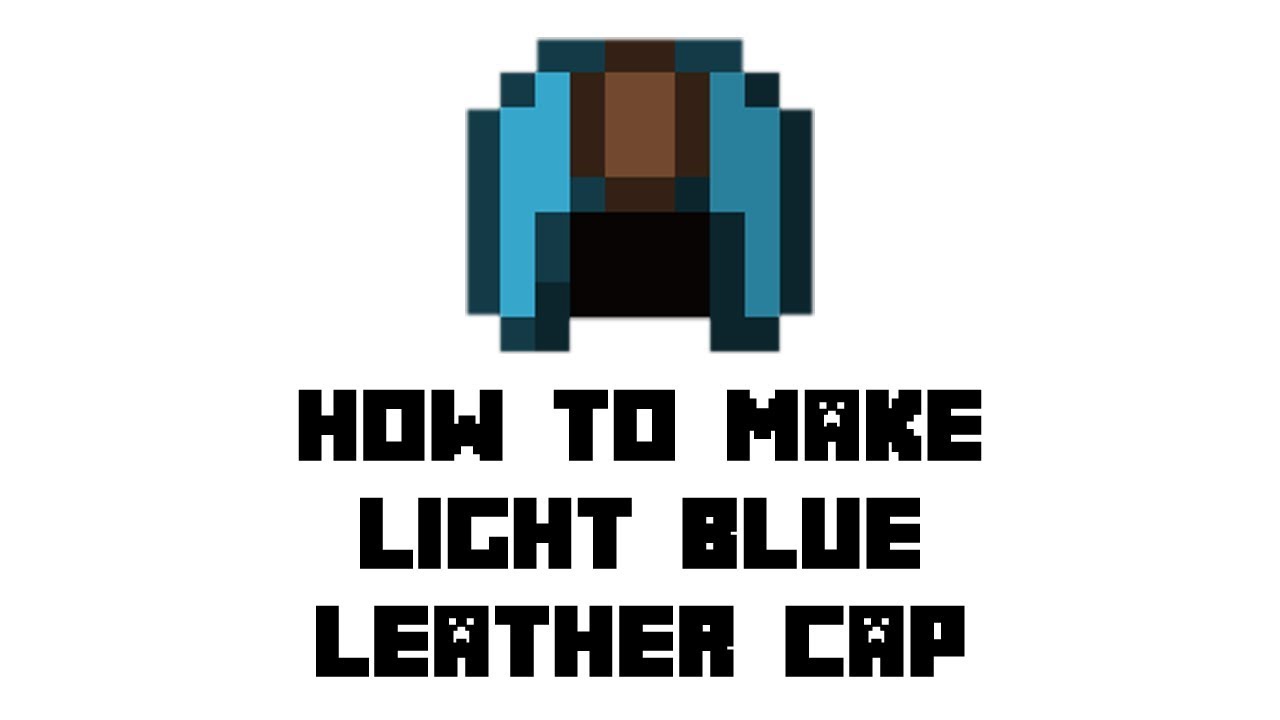 Minecraft Survival: How to Make Light Blue Leather Cap - YouTube
