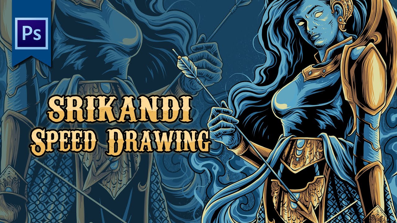 Srikandi Drawing Process in Photoshop - YouTube
