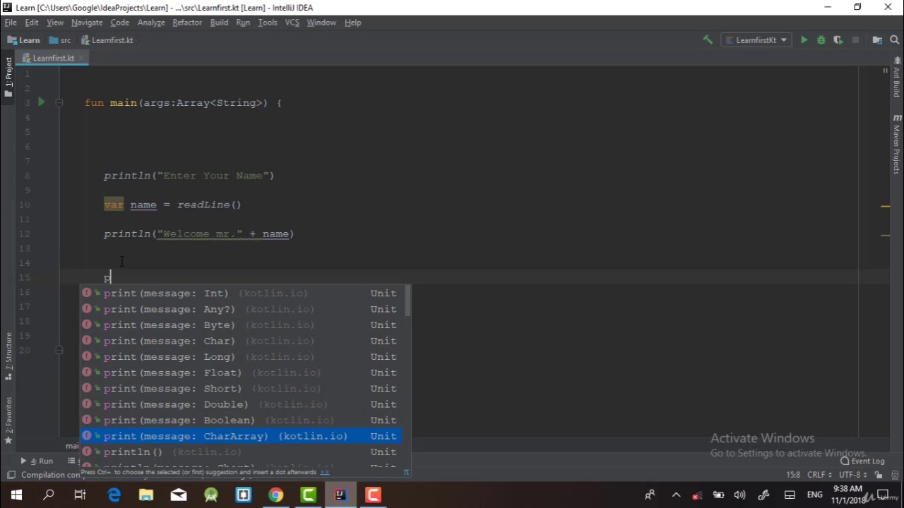 Android Development Using Kotlin And Firebase Get Input From User In Kotlin 06 Youtube 1312