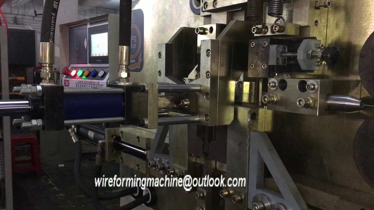 4-station wire forming machine - YouTube