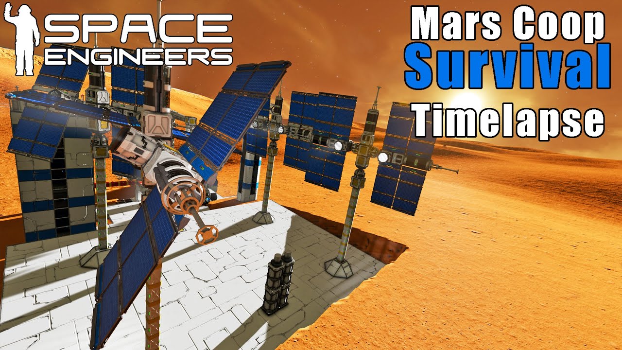 Mars Coop Survival Timelapse Solar Farm Towers & Control Station / Part ...