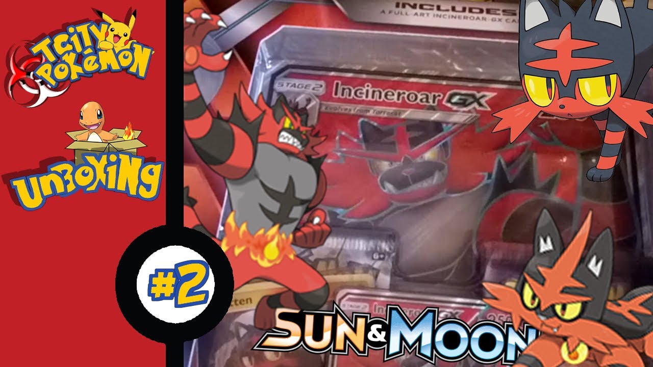 Pokémon Incineroar GX box (Unboxing #2) - YouTube