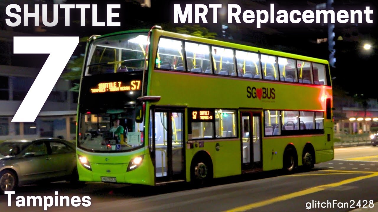 MRT Replacement Bus Shuttle 7 in Tampines, Singapore 2024 - YouTube