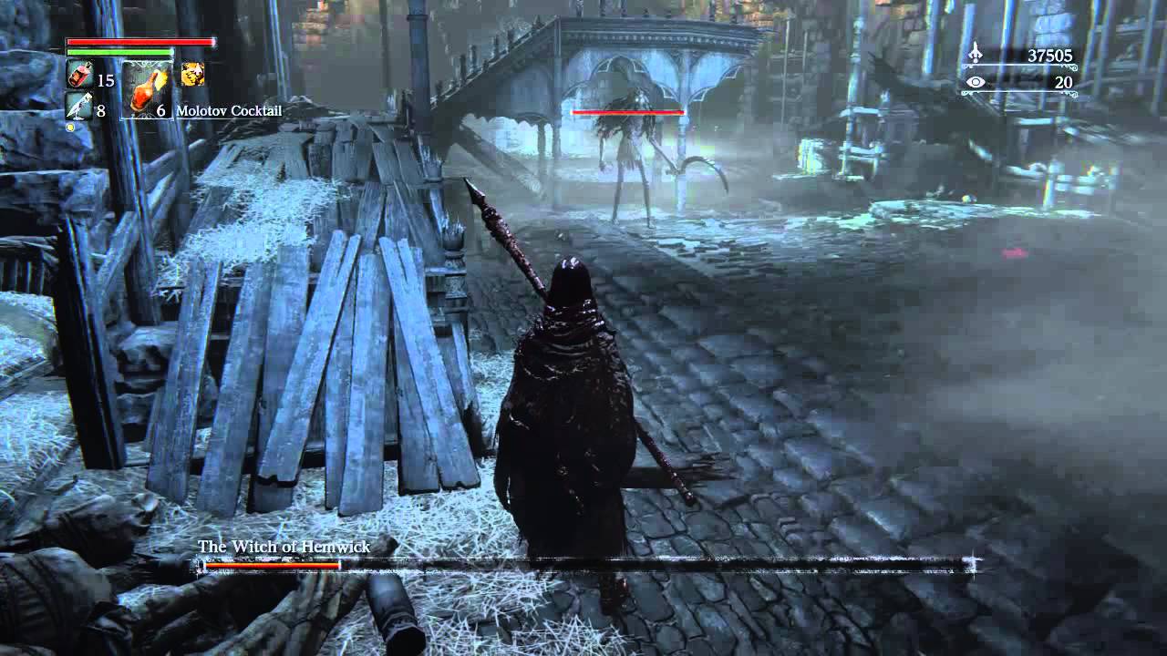 Bloodborne - Witch of Hemwick Boss Battle - YouTube