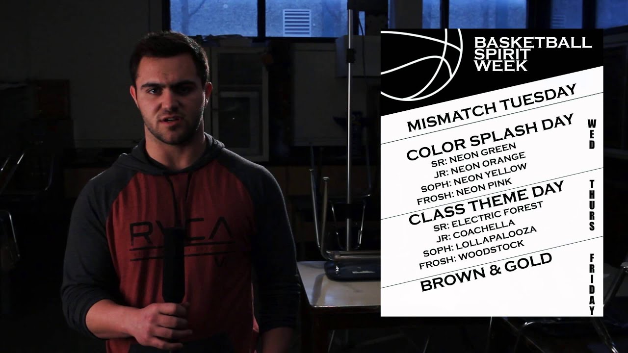 Basketball Spirit Week Special Announcement - YouTube