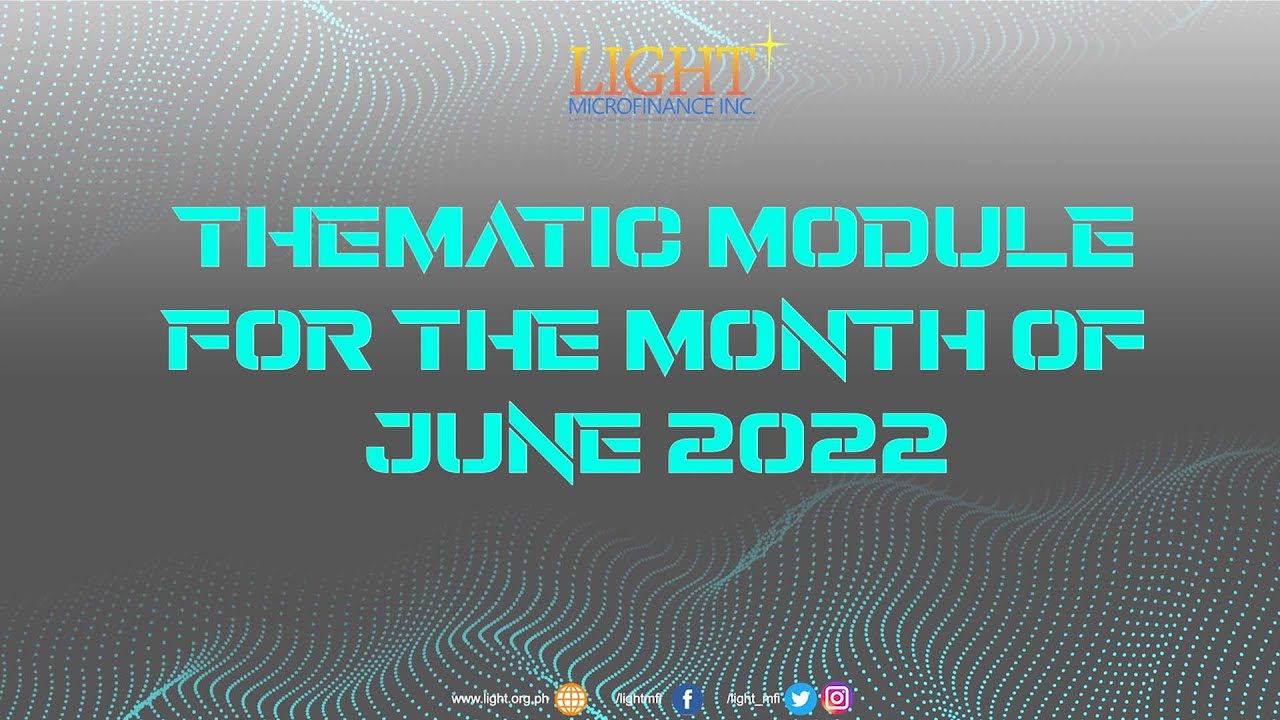 Thematic Module (June 2022) - YouTube