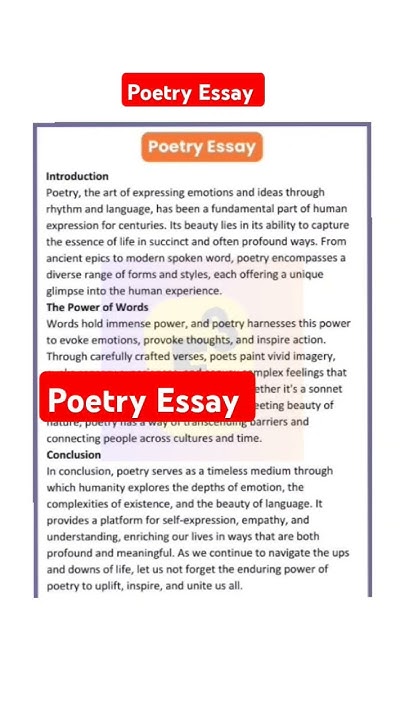 🔴 Poetry | Poetry Essay | AP Lit Poetry Essay | Essay | Poetry Analysis ...
