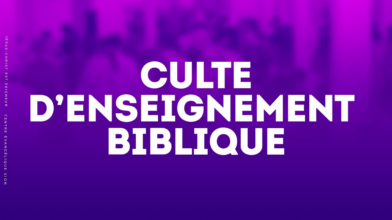 CULTE D'ENSEIGNEMENT BIBLIQUE - THEME: TOI ET MOI - DIACRE GUILHERME ...
