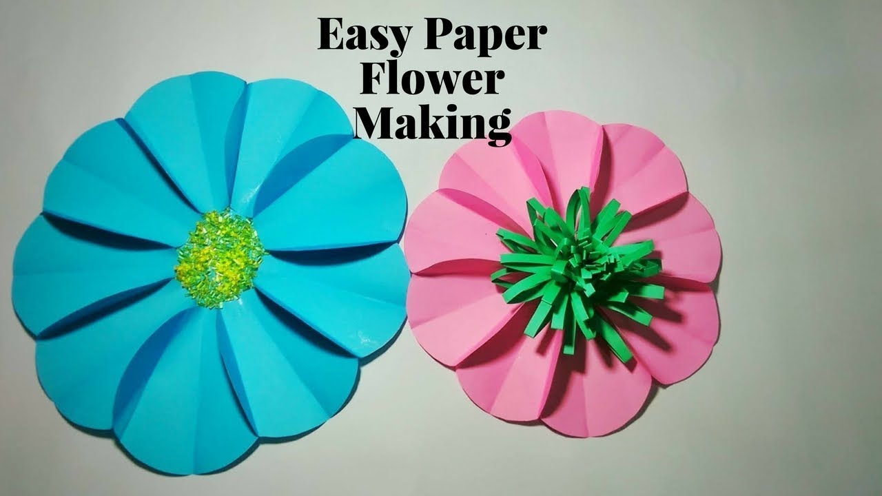 Easy paper flower making craft for children step by step|Shim's-Paper ...