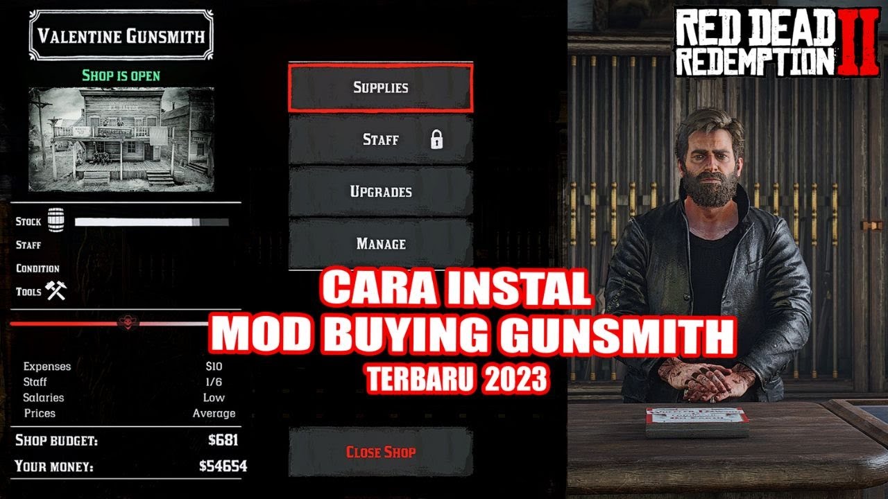 Cara Instal Mod Gunsmith Business | Red Dead Redemption 2 - YouTube
