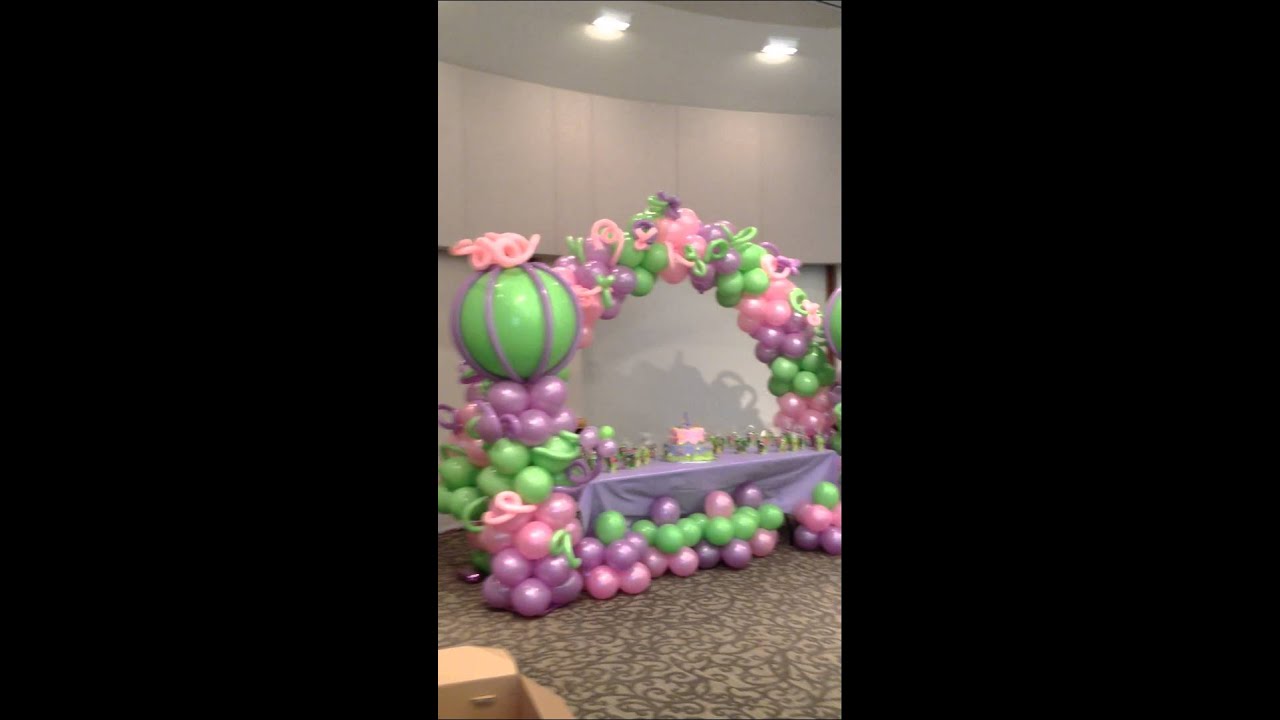 Birthday Balloons for Fairy Themed Girls First Birthday Party - YouTube