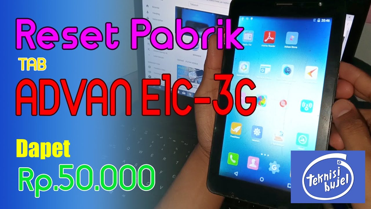 Reset Pabrik TAB ADVAN E1C 3G - YouTube