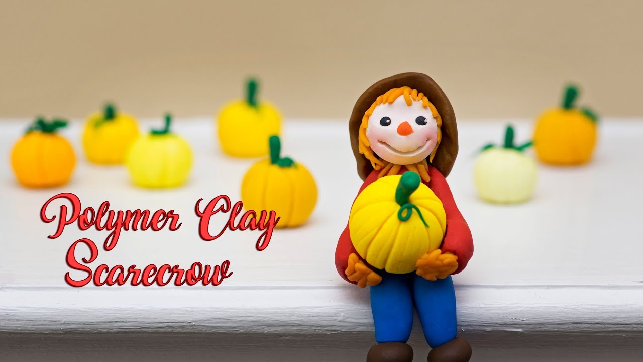 How to make a Scarecrow with Polymer Clay - YouTube