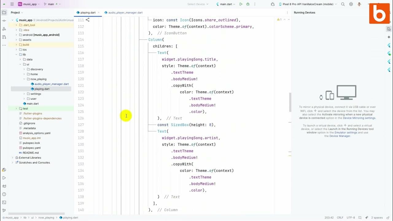 Flutter 17: Sửa lỗi phát chồng lấn bài hát - YouTube