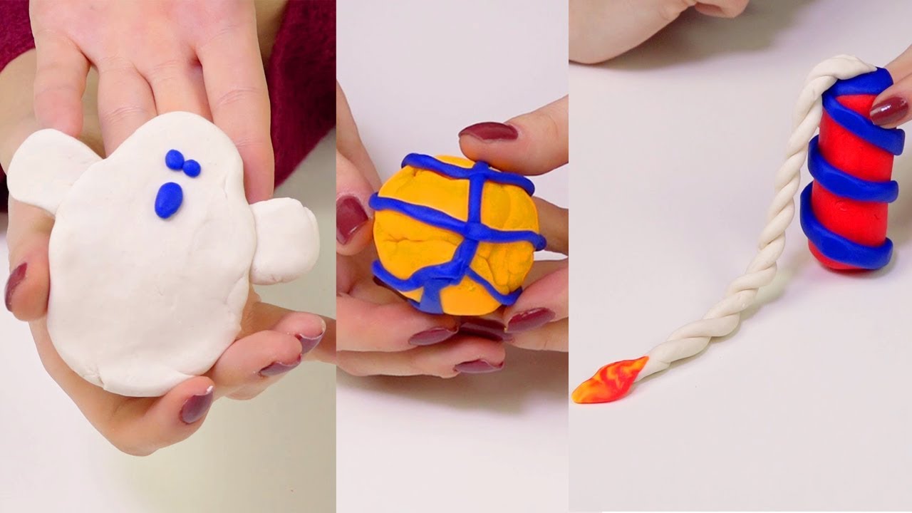 How to Make PlayDough Ghost, Basketball and Firework | Popular Play-Doh ...