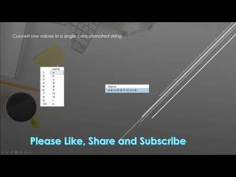 Convert row values in a single concatenated string - YouTube