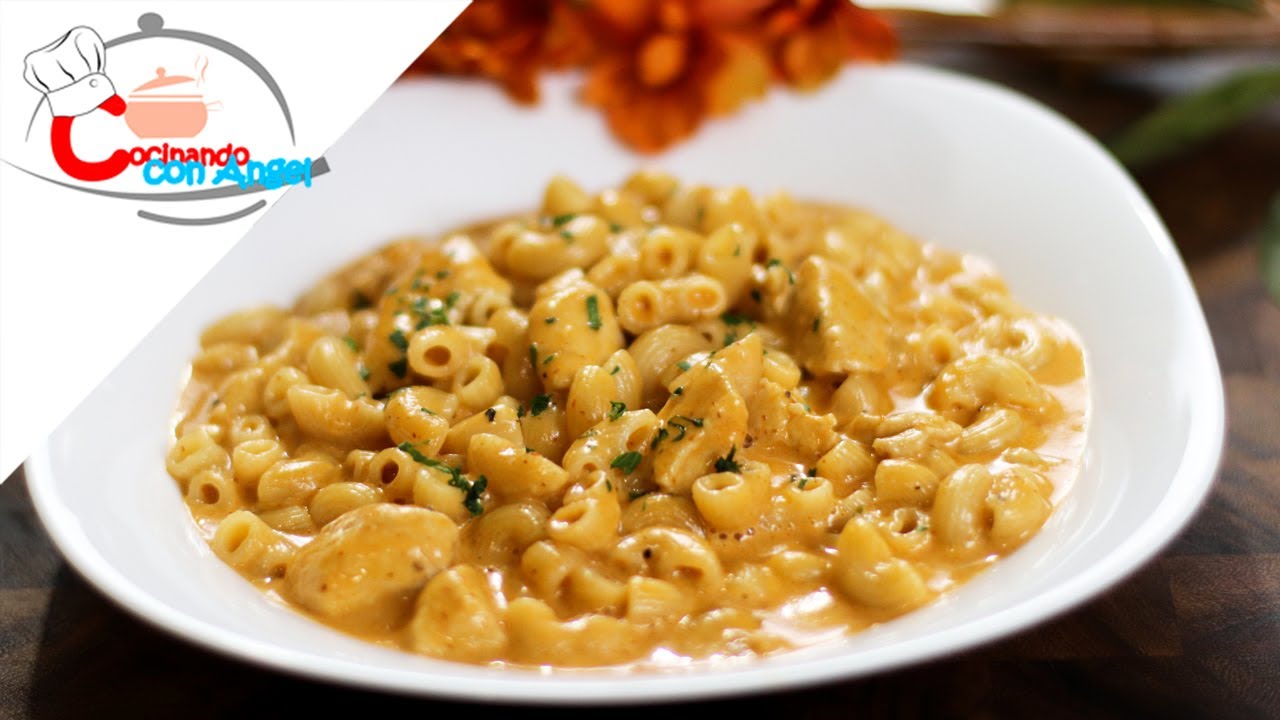 Coditos con Crema de Chipotle y pollo - YouTube