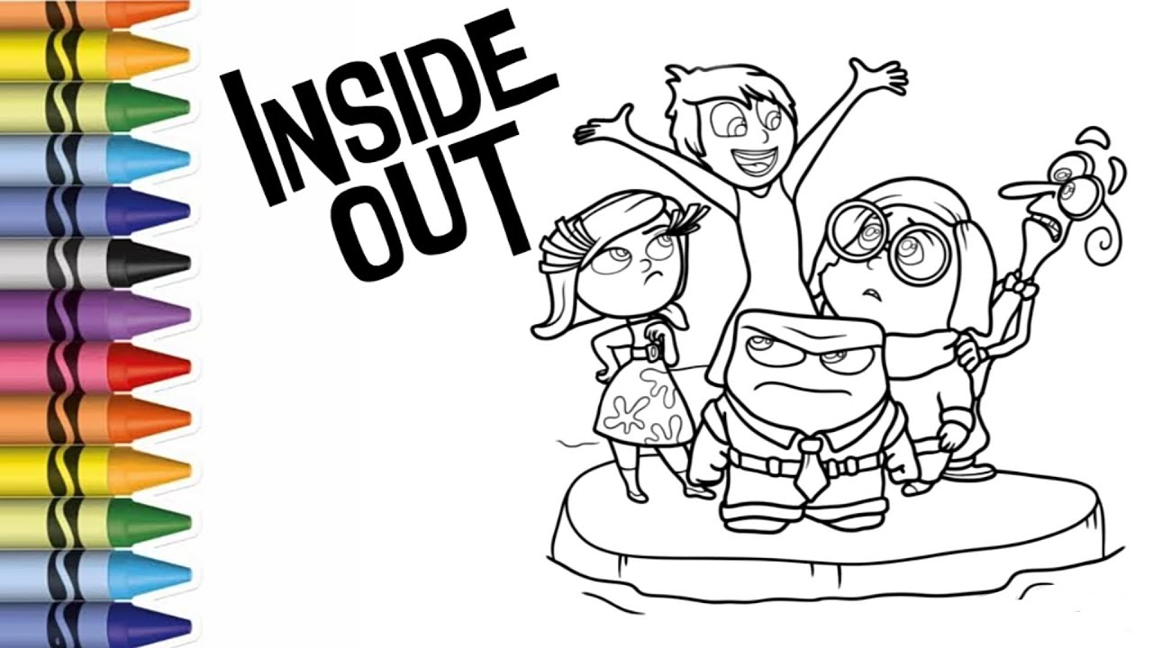 Disney Inside Out Coloring fun for Kids | Colorful kidzone - YouTube