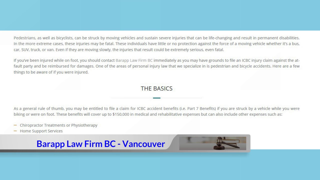 Injury Attorney Vancouver - Barapp Law Firm BC - YouTube