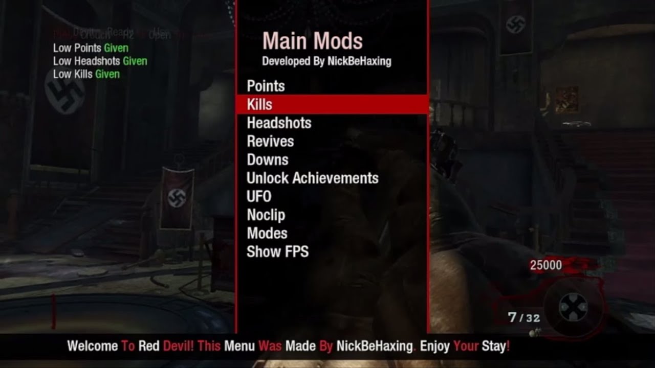 BLACK OPS 1 RED DEVIL REMASTERED MOD MENU ZOMBIES DEX FREE DOWNLOAD PS3 ...