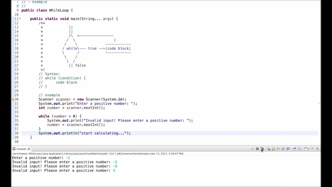 Java Tutorial: while Loop - YouTube