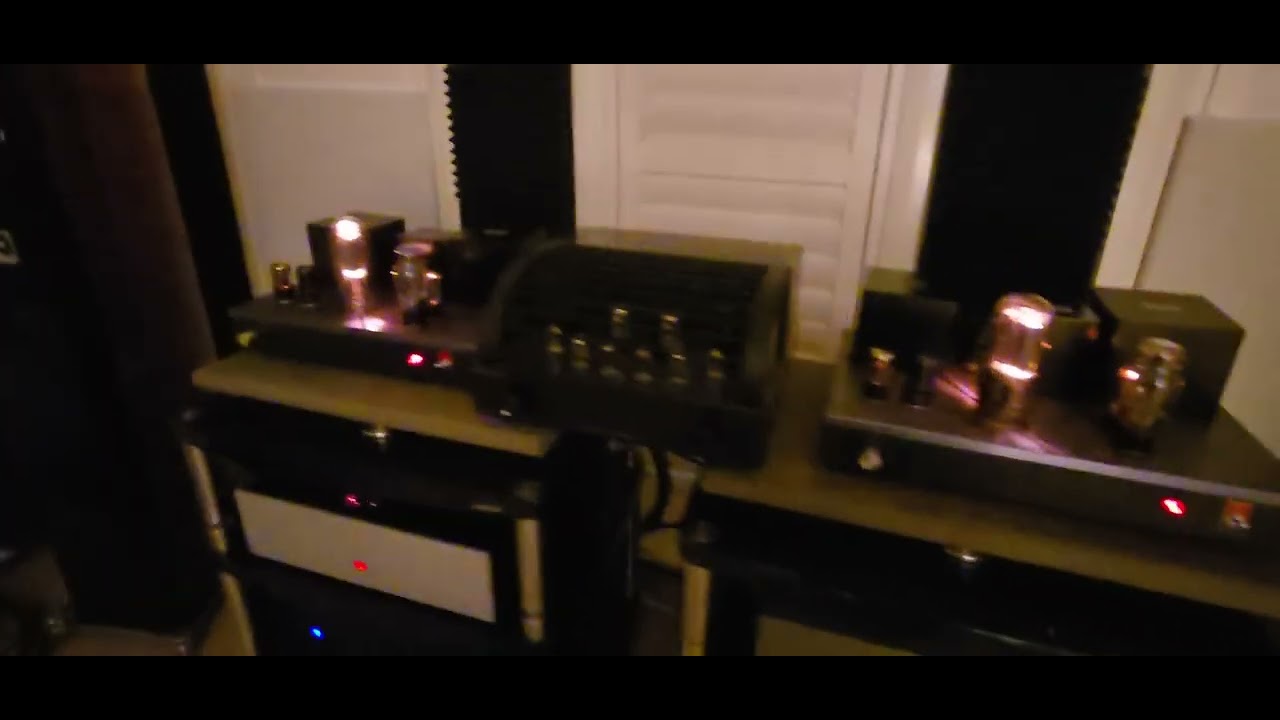 211 tube monoblock amps, Duntech Senator, Lampizator DAC, Naim streamer ...