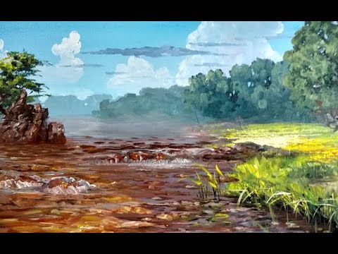 Shallow Stream Scene Final Touches - YouTube