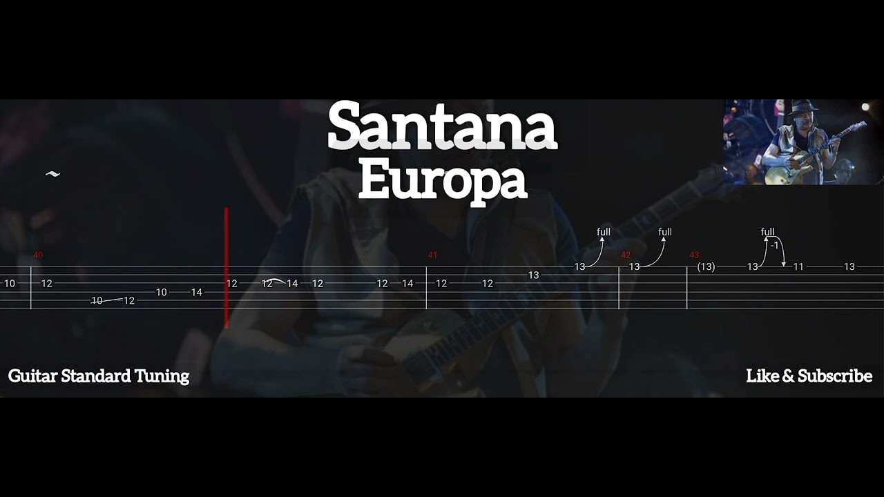 Santana - Europe ( Tab Guitar ) - YouTube