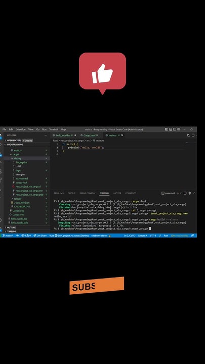Rust Programming Tutorial Rust Cargo Release Mode Rustprogramming Rust Shorts Youtube