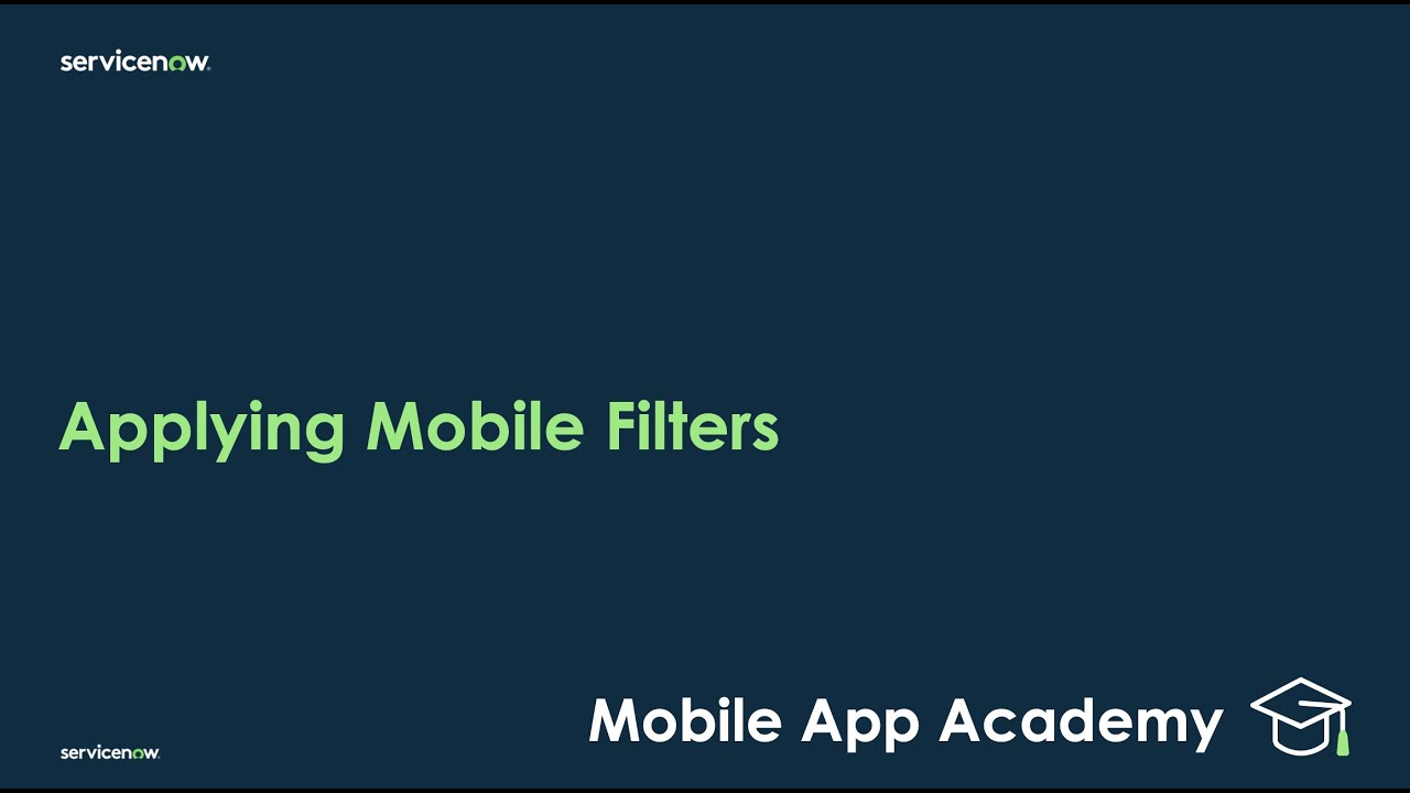 Mobile App Academy: Customizing Mobile Filters - YouTube