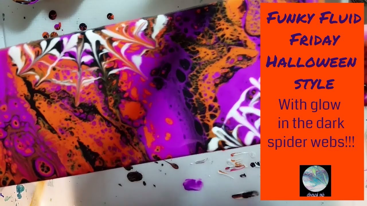 Funky Fluid Friday Halloween Edition! Orange and purple flip cup with ...
