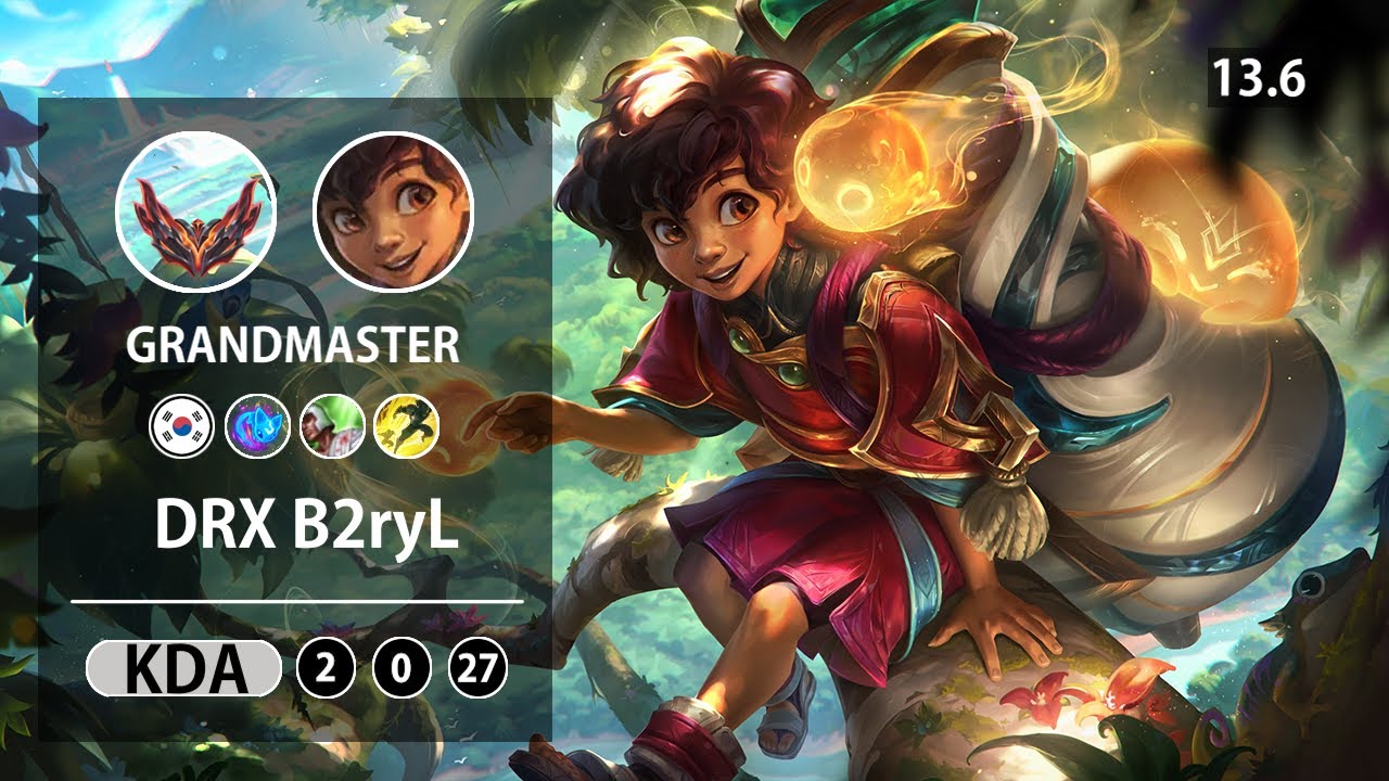 롤 그마 서폿 밀리오 BeryL 베릴 " DRX B2ryL " | Patch 13.6 - YouTube