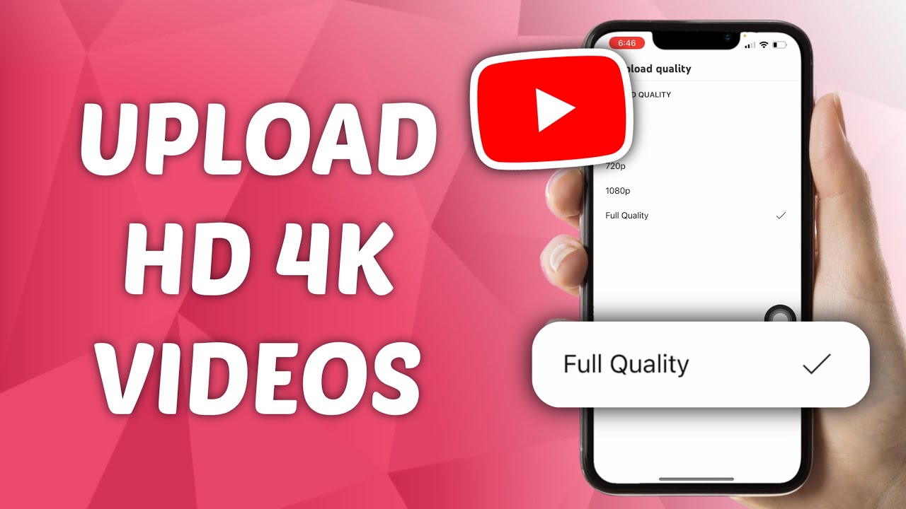 How to Upload High Quality 4K Videos on YouTube Mobile App - YouTube