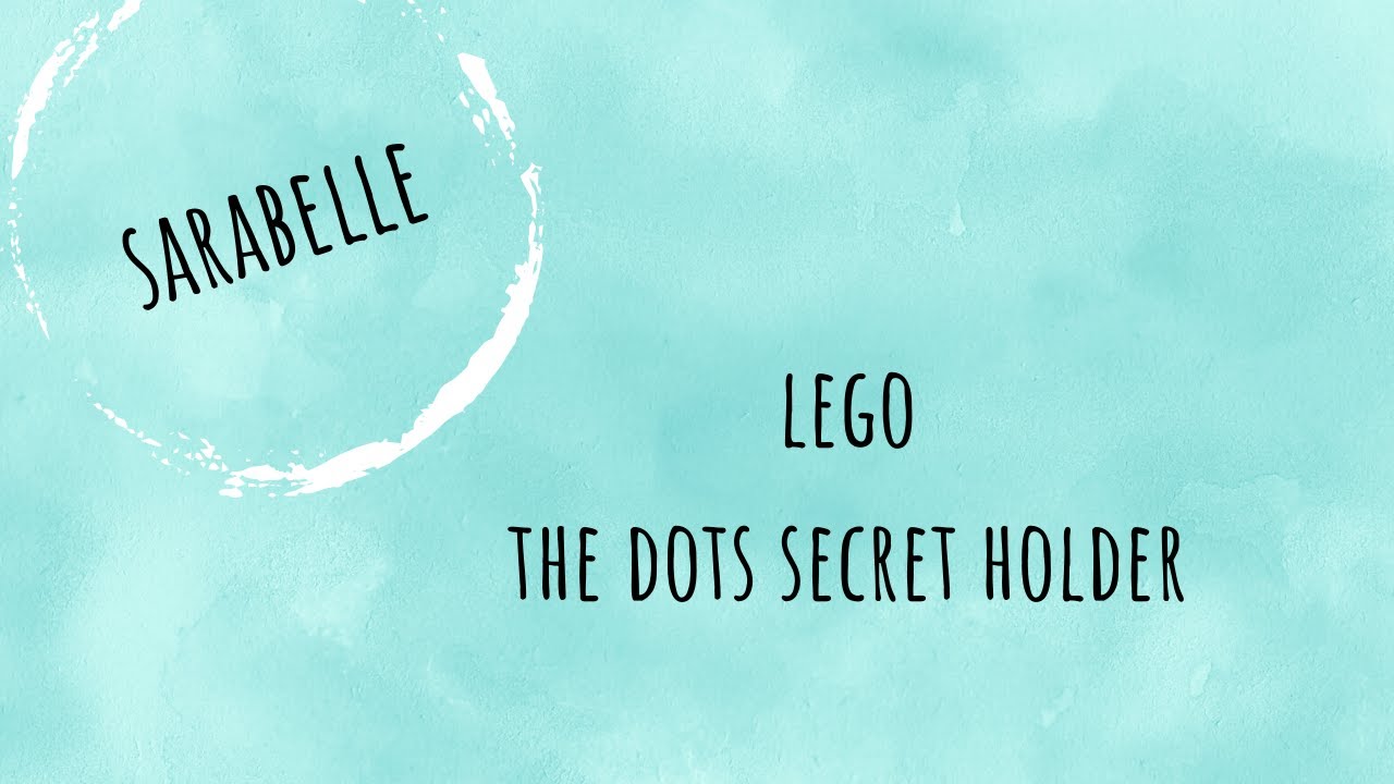 SARABELLE - LEGO DOTS - Secret Holder -- CAT - YouTube