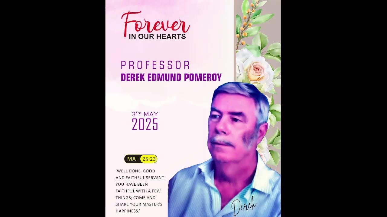 Prof. Derek Edmund Pomeroy memorial service - YouTube