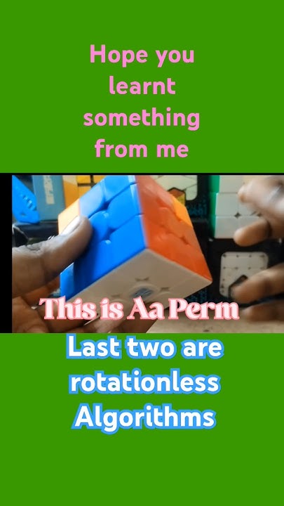 You should know this rotationless algorithm for Aa perm.#cubing - YouTube