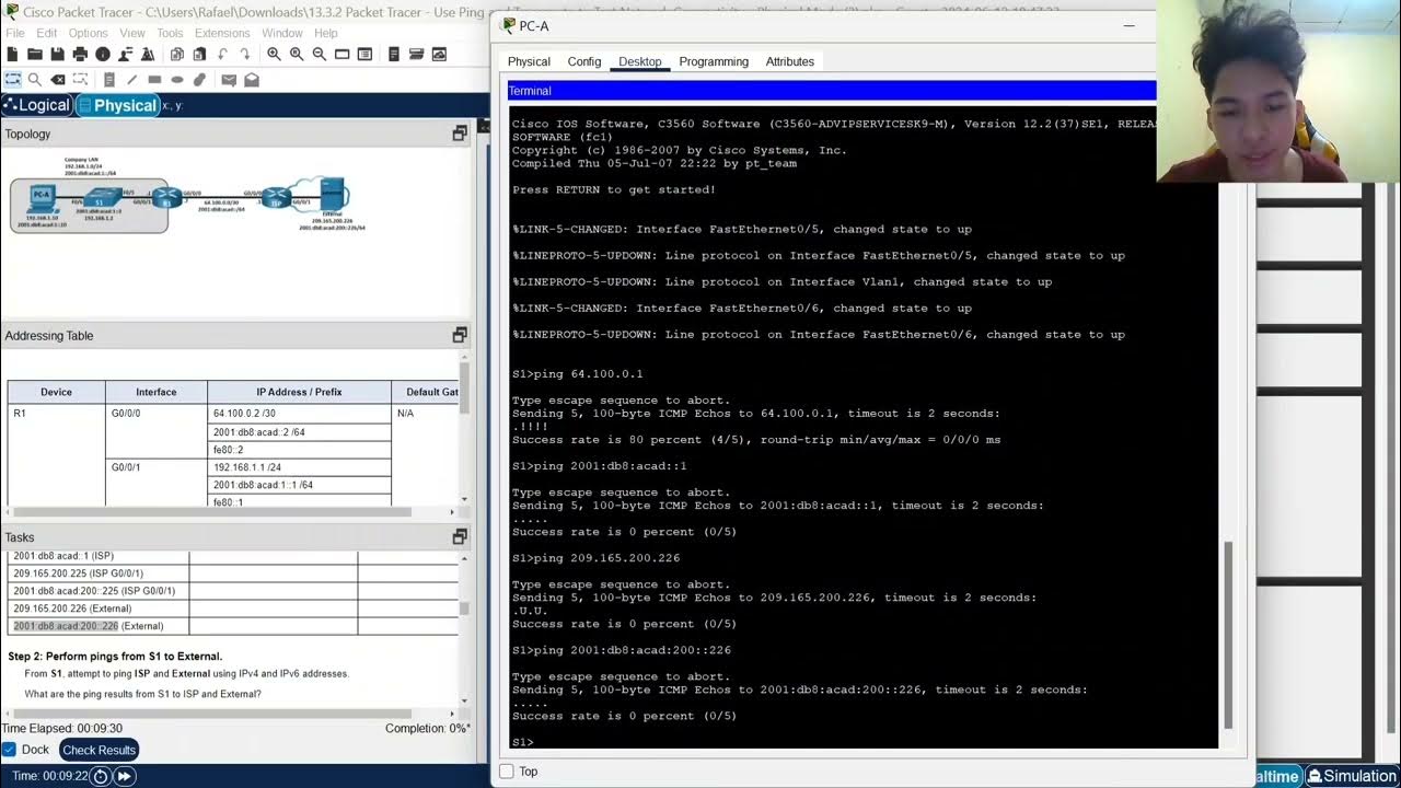 13.3.2 - Use Ping and Traceroute to Test Network Connectivity ...